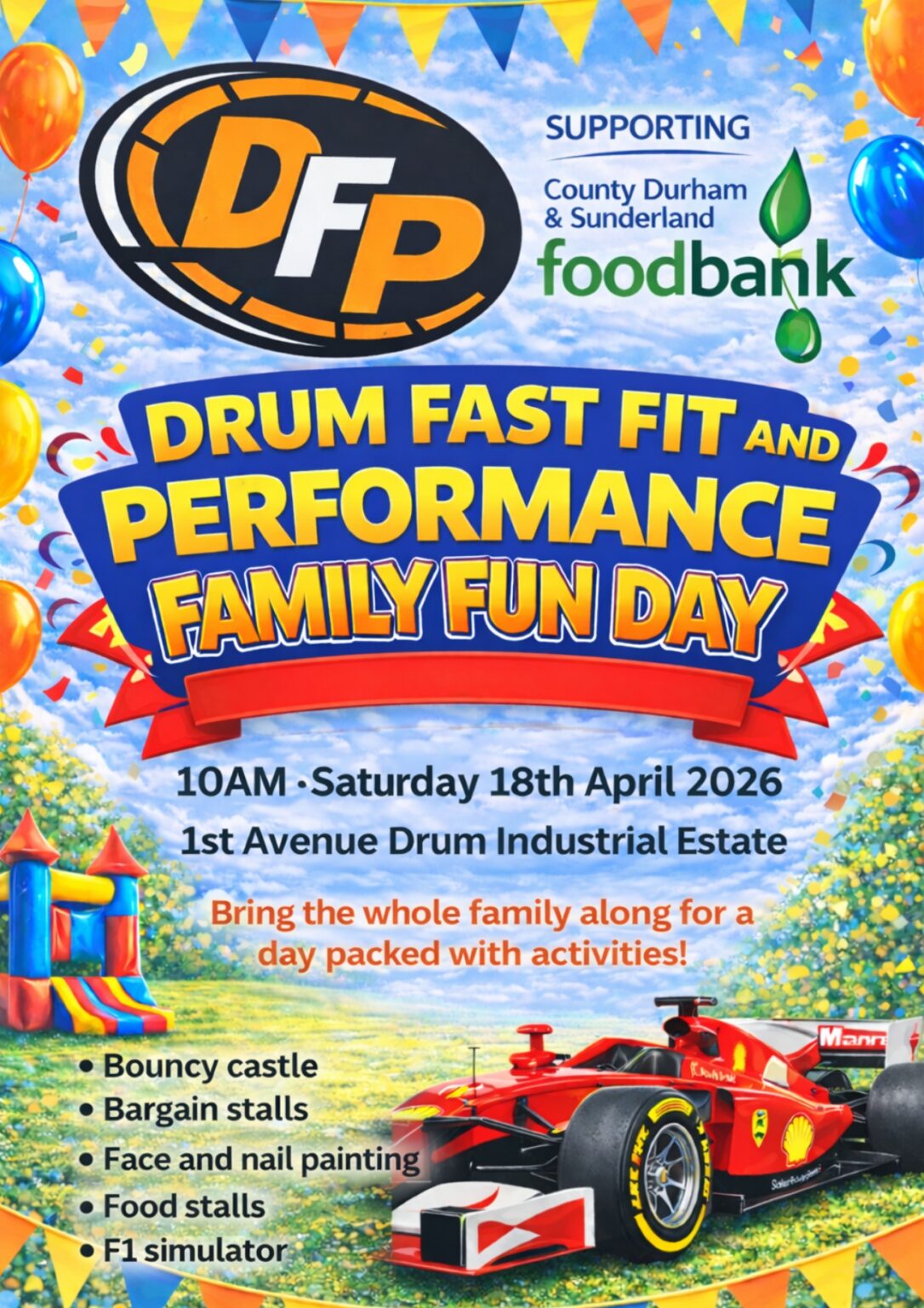 Drum Fast Fit & Performance Family Fun Day | County Durham Foodbank